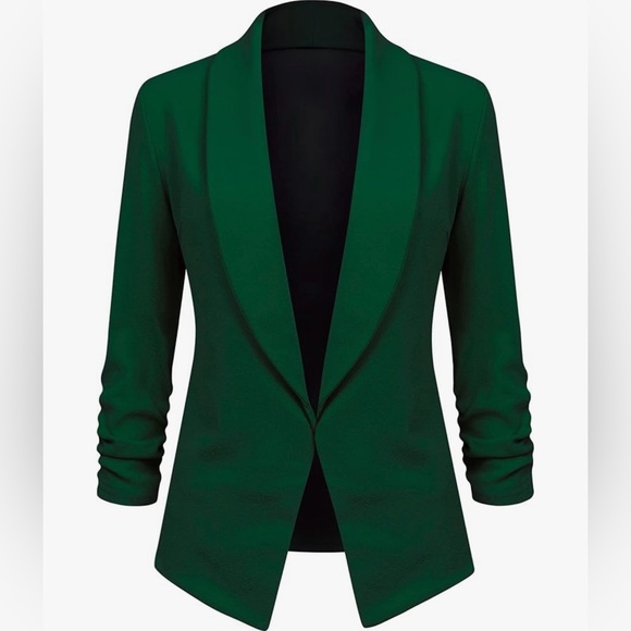 Jackets & Coats | 34 Sleeve Blazer Open Front Cardigan Jacket Work ...